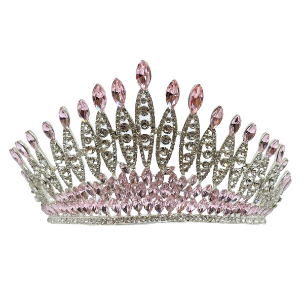 Large Tiara- Radiant Majesty Silver/Pink – Ditto Dancewear