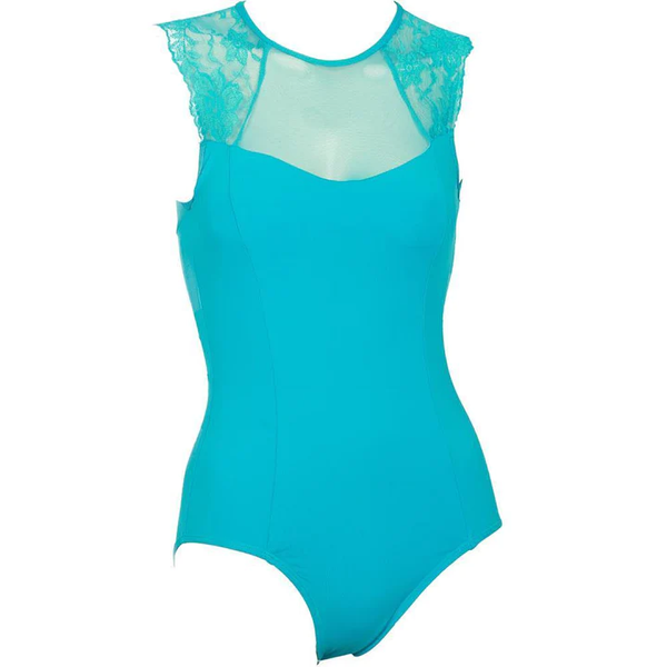 PW Dancewear Adult’s Ivy Stretch Mesh Leotard - Turquoise – Ditto Dancewear